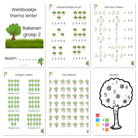 Lente Werkboekje Rekenen Groep Juf Julie