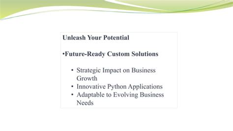 Empowering Growth Through Custom Python Development Services Pptx