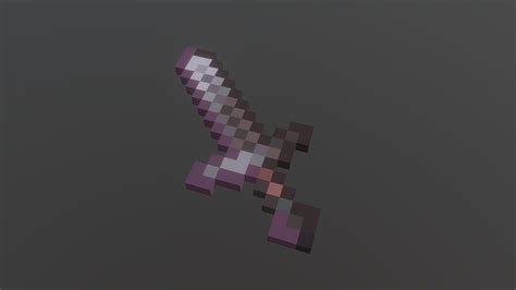Mincraft Nethrite Sword Download Free 3d Model By Durvesh S