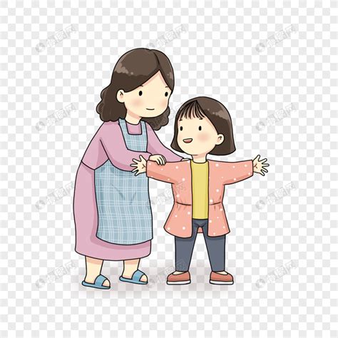 妈妈给孩子添衣服元素素材下载 正版素材401619033 摄图网