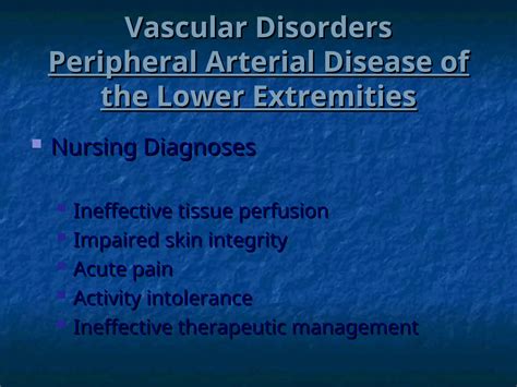 Pvd Peripheral Vascular Disease Managementppt