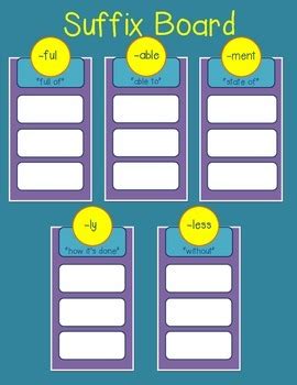 Suffix Sort And Sentences By Katie Walker Teachers Pay Teachers