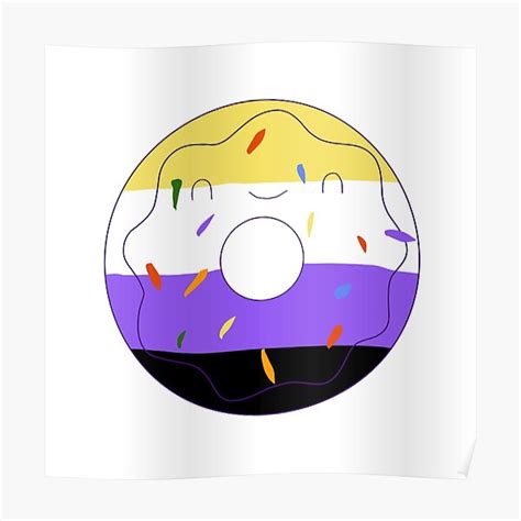 donut non binary poster for sale by myartwithlove redbubble