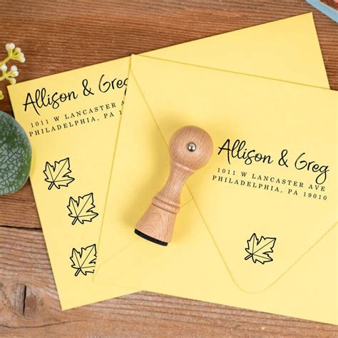 Maple Leaf Envelope Craft Stamp Simply Stamps