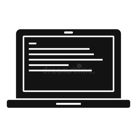 Laptop Operating System Icon Simple Style Stock Vector Illustration