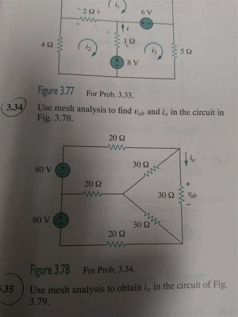 Solved Use Mesh Analysis To Find Vab And Io In The