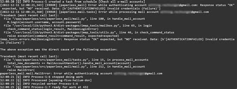 Problem With Scheduled Task Check All E Mail Accounts · Paperless Ngx Paperless Ngx