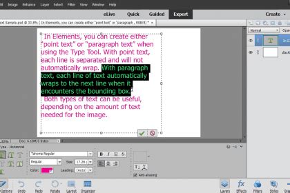 Select Text In Photoshop Elements Instructions TeachUcomp Inc