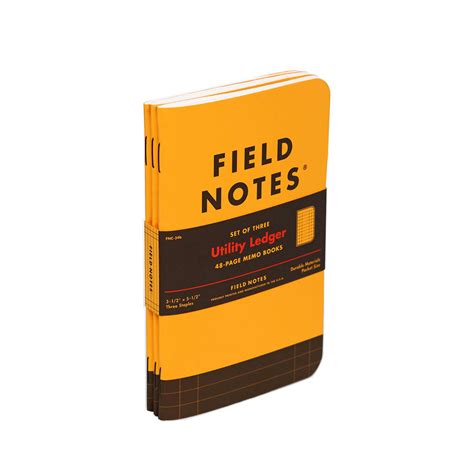 Field Notes Utility Ledger Memo Books Set Of 3