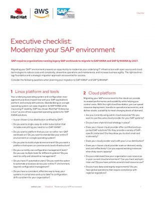 Download Executive Checklist Modernize Your SAP Environment Whitepaper DemandTalk
