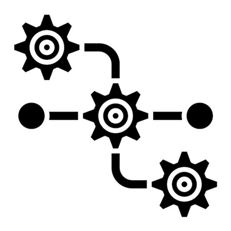 Premium Vector Workflow Process Glyph Solid Black Illustration