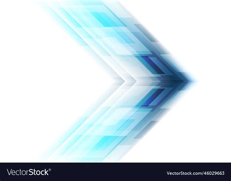 Blue Arrow Tech Background Royalty Free Vector Image