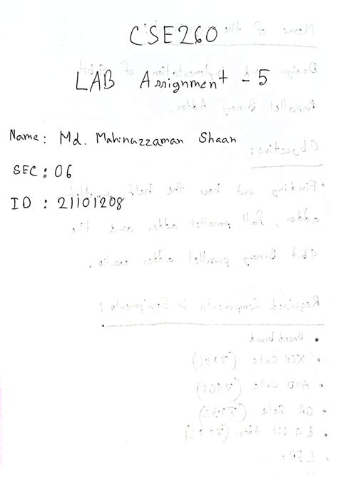 21101208 Md Mahinuzzaman Shaan Lab Assignment 5 CSE 260 Studocu