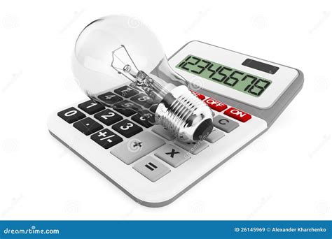Light Bulb With Calculator Stock Illustration Illustration Of Button 26145969