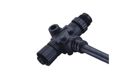 M12 T형 스플리터 커넥터 암수케이블몰드 플라스틱 M12 신호용 커넥터 T 분배형 M12 신호커넥터 스플리터 M12 원형 커넥터 신호용