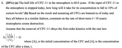 Oneclass Draw The Lewis Structure For The Chlorofluorocarbon Cfc 11 Cfcl3 What Chemical
