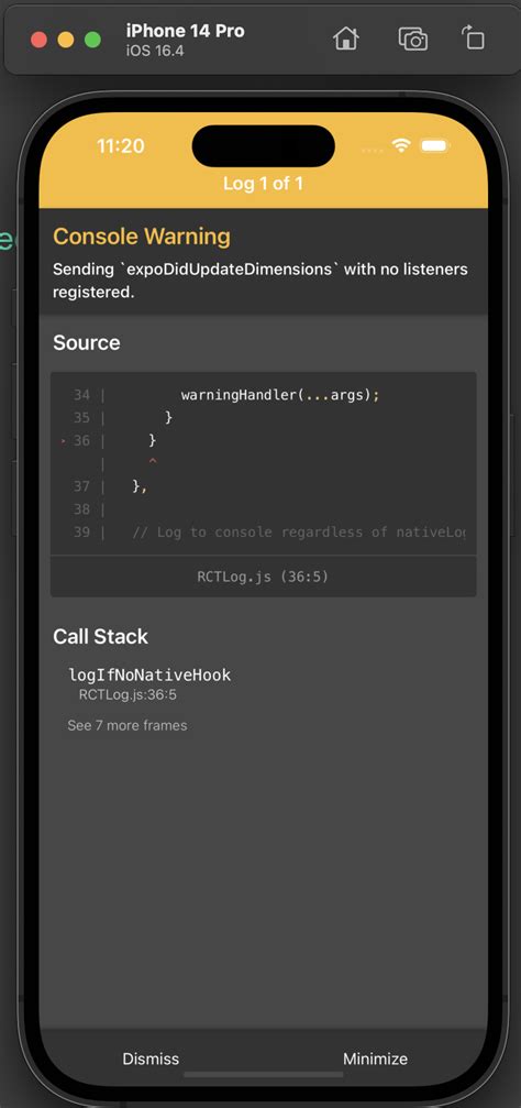 sending `expodidupdatedimensions` with no listeners registered · issue 23395 · expo expo · github