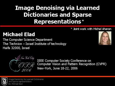 Image Denoising Via Learned Dictionaries And Sparse Representations