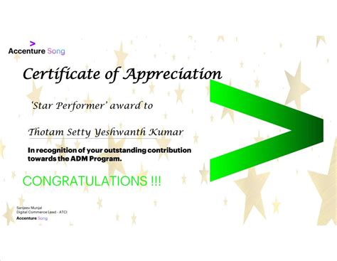 Yeshwanth Kumar Thotam Setty On Linkedin Received Star Performer Award For The Month Of Jan