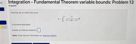 Solved Integration Fundamental Theorem Variable Bounds