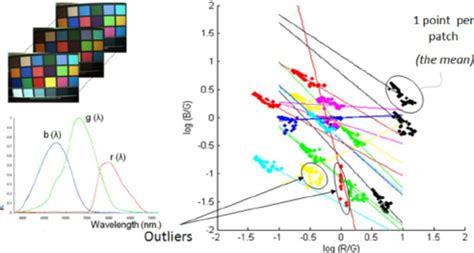 Log Chromaticity Plot Using A Macbeth Color Checker Imaged Under Download Scientific Diagram