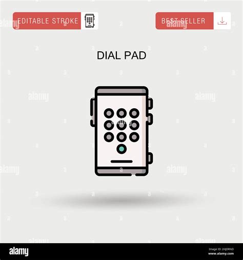 Dial Pad Simple Vector Icon Stock Vector Image And Art Alamy