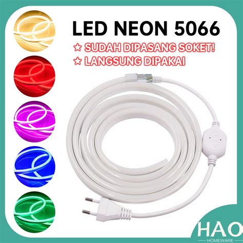 Jual Paket Lampu Led Neon Flex V Lengkap Tinggal Colok Hk Strip Flexible Ip