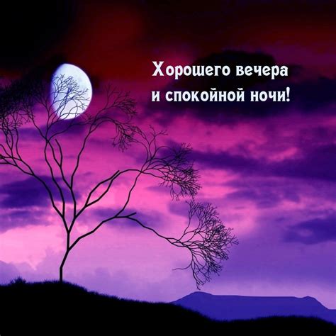 Картинки с надписью Хорошего вечера и спокойной ночи