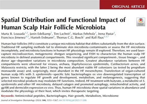 Spatial Distribution And Functional Impact Of Human Scalp Hair Follicle Microbiota QIMA Life