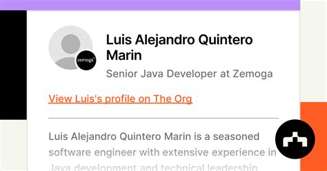 Luis Alejandro Quintero Marin Senior Java Developer At Zemoga The Org