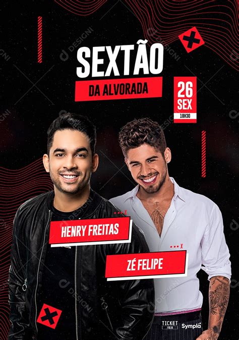 Sextão Da Alvorada Henry Freitas Zé Felipe Flyer Social Media Psd