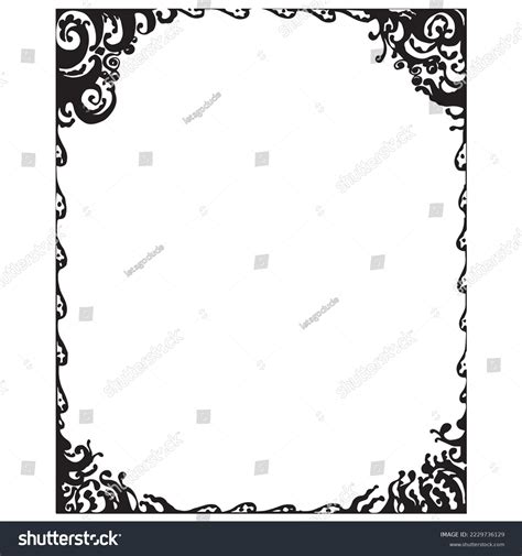 Border Design Portrait Vectorize Format Stock Vector Royalty Free
