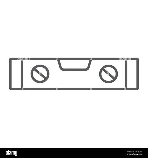 Bubble Level Tool Thin Line Icon Tool And Measure Level Ruler Sign