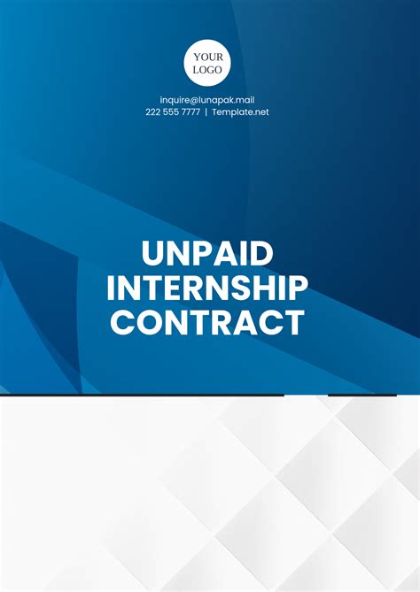 Free Unpaid Internship Contract Template To Edit Online