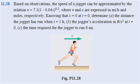 Solved Based On Observations The Speed Of A Jogger Can Be Chegg