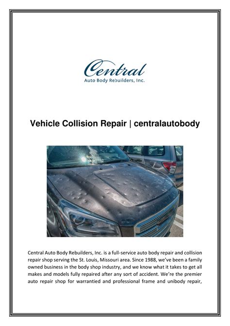 Ppt Vehicle Collision Repair Centralautobody Powerpoint