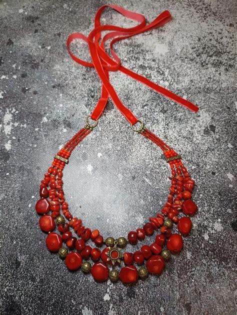 Коралове етно намисто коралі червоне намисто — ціна 1390 грн у каталозі Кольє і намиста Купити
