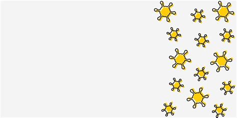 흰색 격리된 배경에 플랫 스타일의 검은색 획이 있는 빨간색 바이러스의 벡터 그림 바이러스 성 질병의 확산 텍스트를 위한 장소 공간을 복사합니다 0명에 대한 스톡 벡터 아트