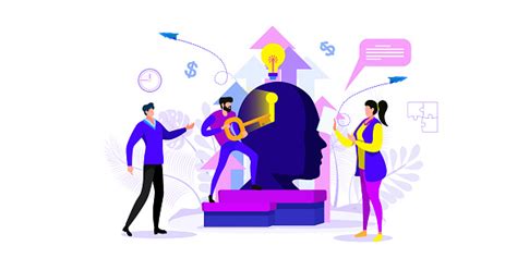 인지 검색 작은 사람 개념으로 자기 발견 및 신원 발견 내면의 자유감과 미래에 대한 믿음 개인의 성장을 가진 인격개발 자기 개발 및 자기 개발 개념 의사소통에 대한 스톡