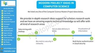 Computer Science Mastersproject Ideas PPTX
