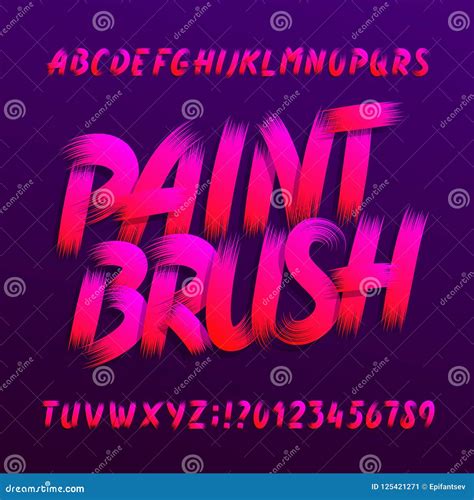 Brush Font Typography Alphabet Handwritten Script For Party Celebration And Crafty Design