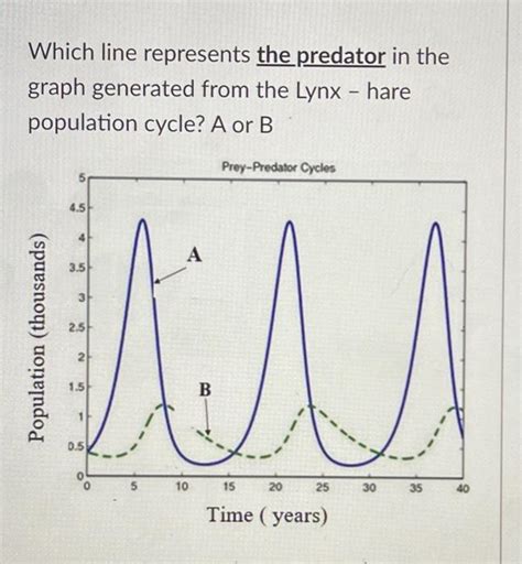 Solved Which Line Represents The Predator In The Graph