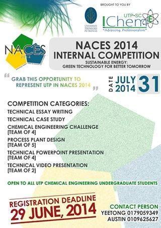 NACES 2014 Internal Competition IChemE UTP SC