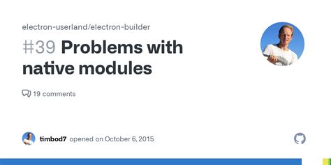 Problems With Native Modules · Issue 39 · Electron Userlandelectron