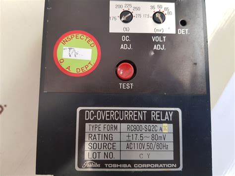Toshiba Rc900 Sq2c Ak Dc Overcurrent Relay Aeliya Marine Tech