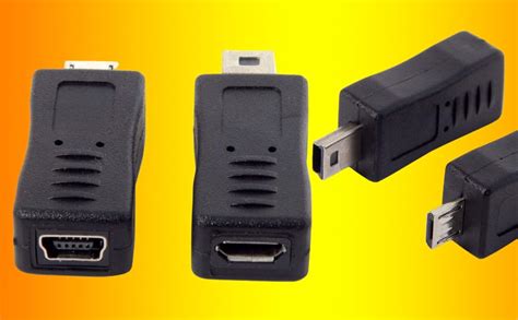 Fdealz Pieces Mini Usb Male To Micro Usb Pin Female Mini Female To Micro Male Extension