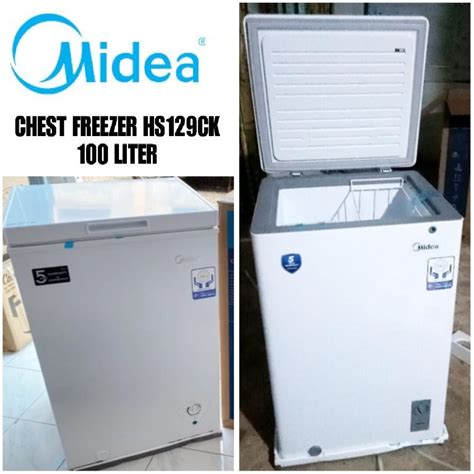 Jual Midea Chest Freezer Hs 129 C Hs129c 100 Liter Cooler Freezer Box Lemari Pembeku Es Hs 129c