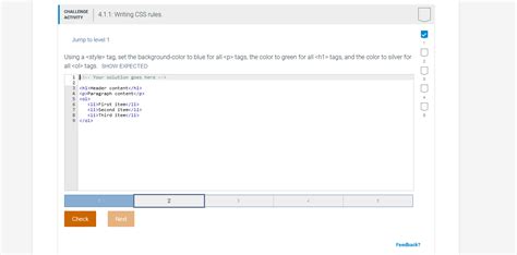 Solved Challenge Activity 411 Writing Css Rules Jump To