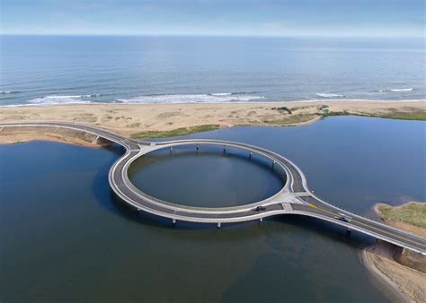 Circular Bridge By Rafael Vi Oly Spans Uruguay Lagoon