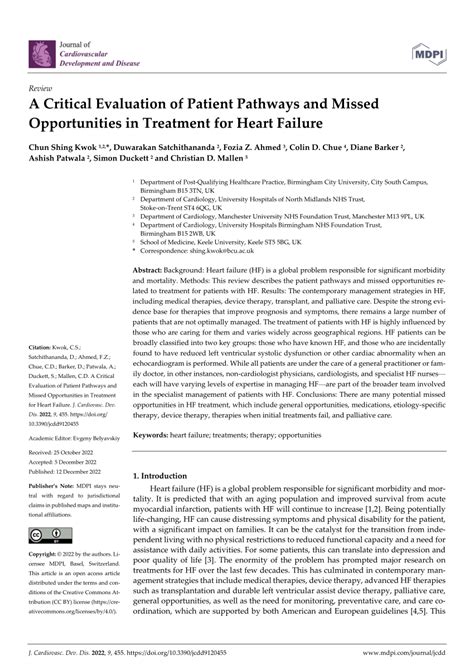 Pdf A Critical Evaluation Of Patient Pathways And Missed
